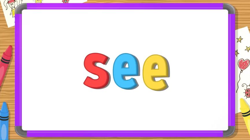 英语早教启蒙:高频词see的发音及用法例句#英语 #早教 #育儿