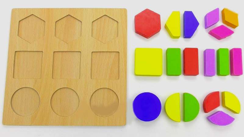 木制拼图学习几何图形