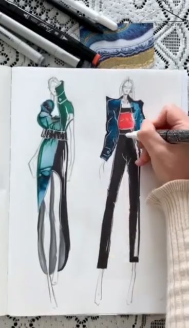 服装设计时尚插画-灵感手绘创作