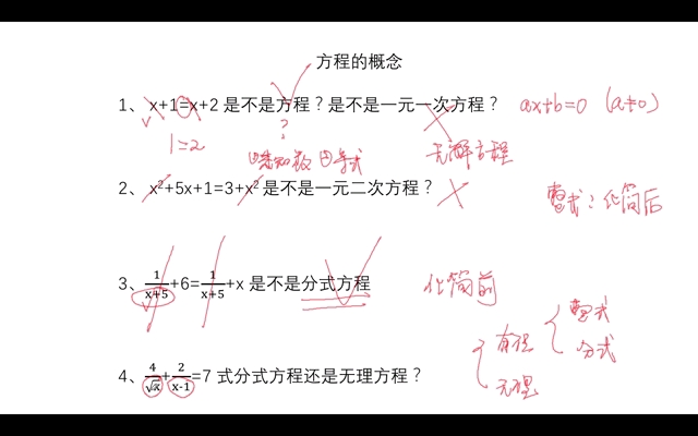 数学知识-方程的概念