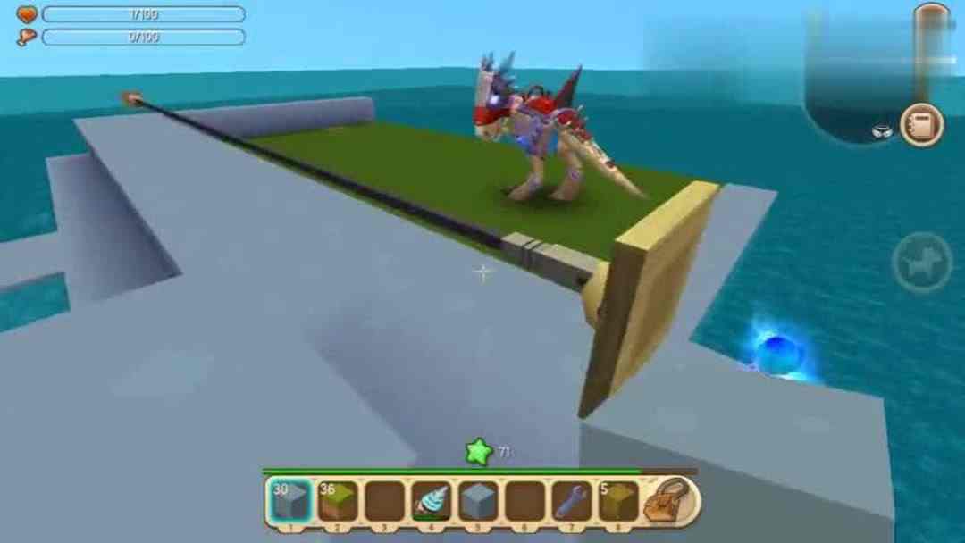 迷你世界生存冒险:水星迫降!半仙开始建造全自动农场