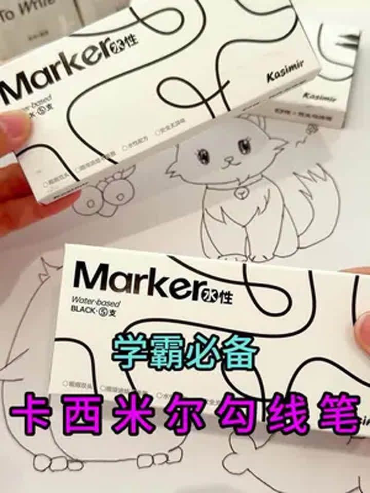 双头设计的大牌勾线笔,小朋友上美术课做手抄报做手账都很实用 #文具...