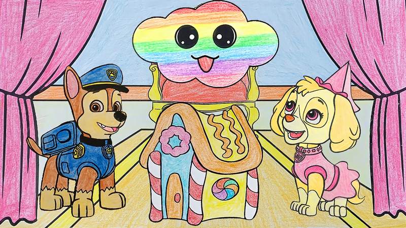 汪汪队手绘定格动画:糖果城堡实现汪汪队的所有愿望,太神奇了吧