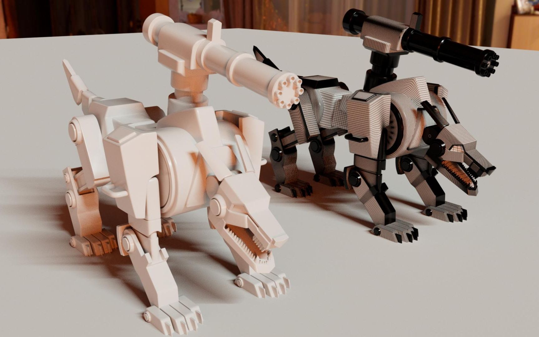 Maya零基础教程,从低模到白模机甲战狼全流程