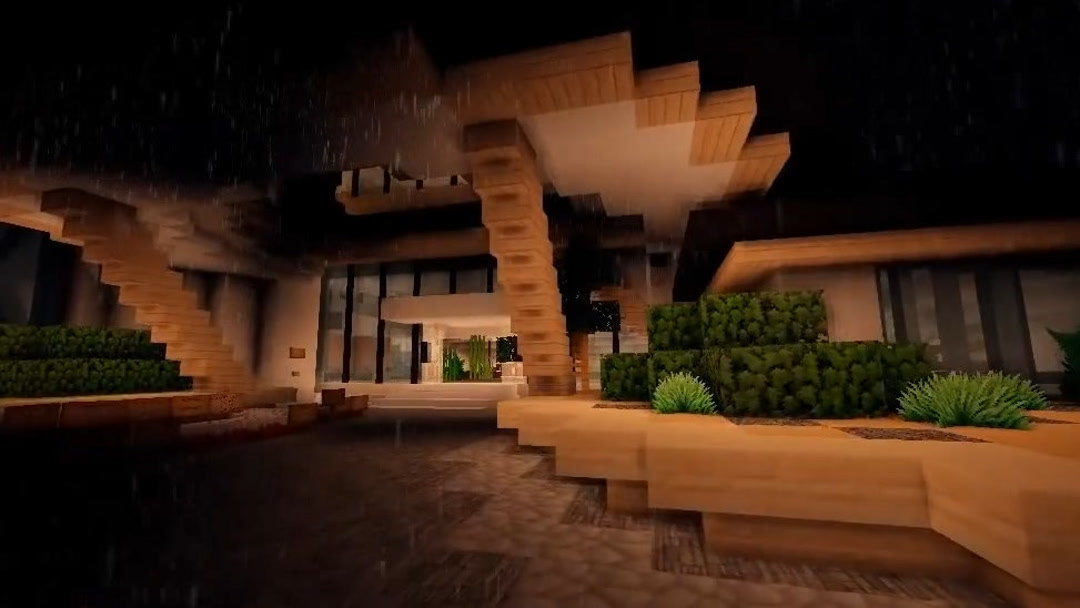 国外我的世界创造模式-豪华别墅内部精细的装饰