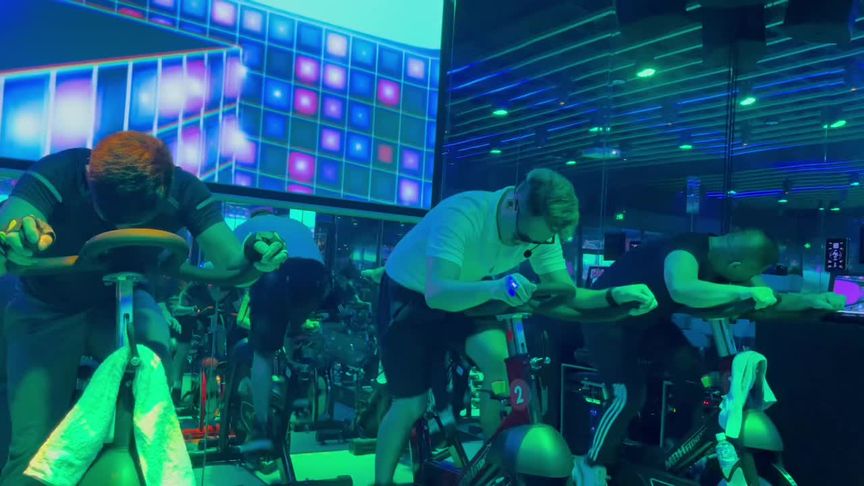 ##花式单车 #花式动感单车 #嗨翻全场 #健身打卡day