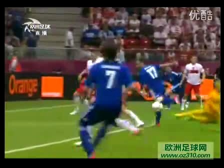 2012欧洲杯小组赛波兰1:1希腊进球精华