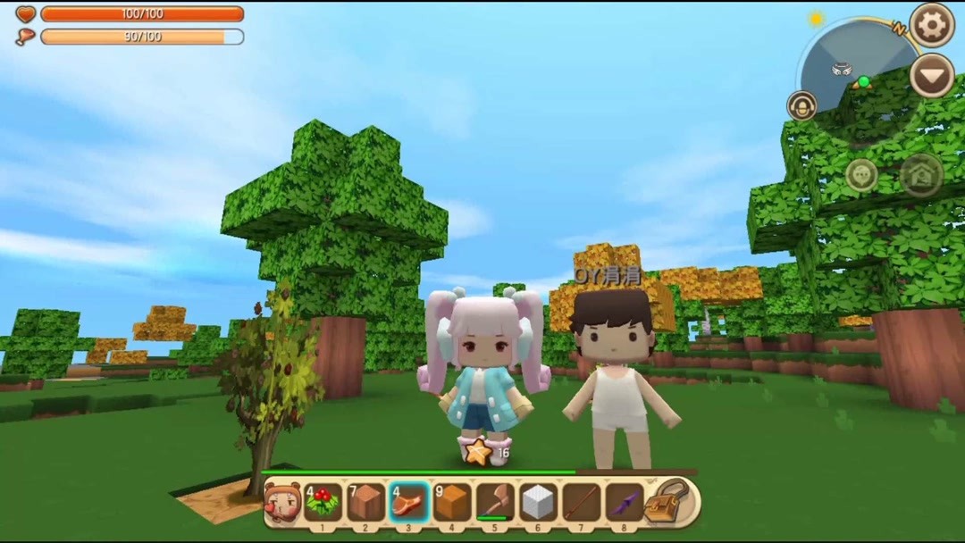 蜜糖迷你双人生存第一季08:下了一晚上的矿怎么就是下不去