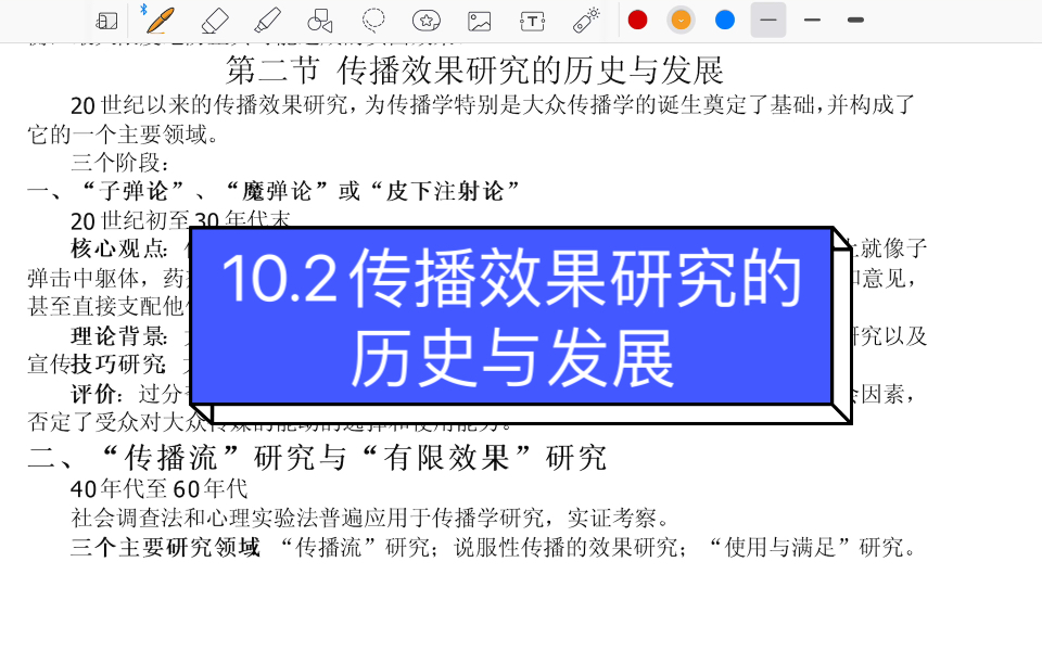 传播学教程打卡10.2 传播效果研究的历史与发展