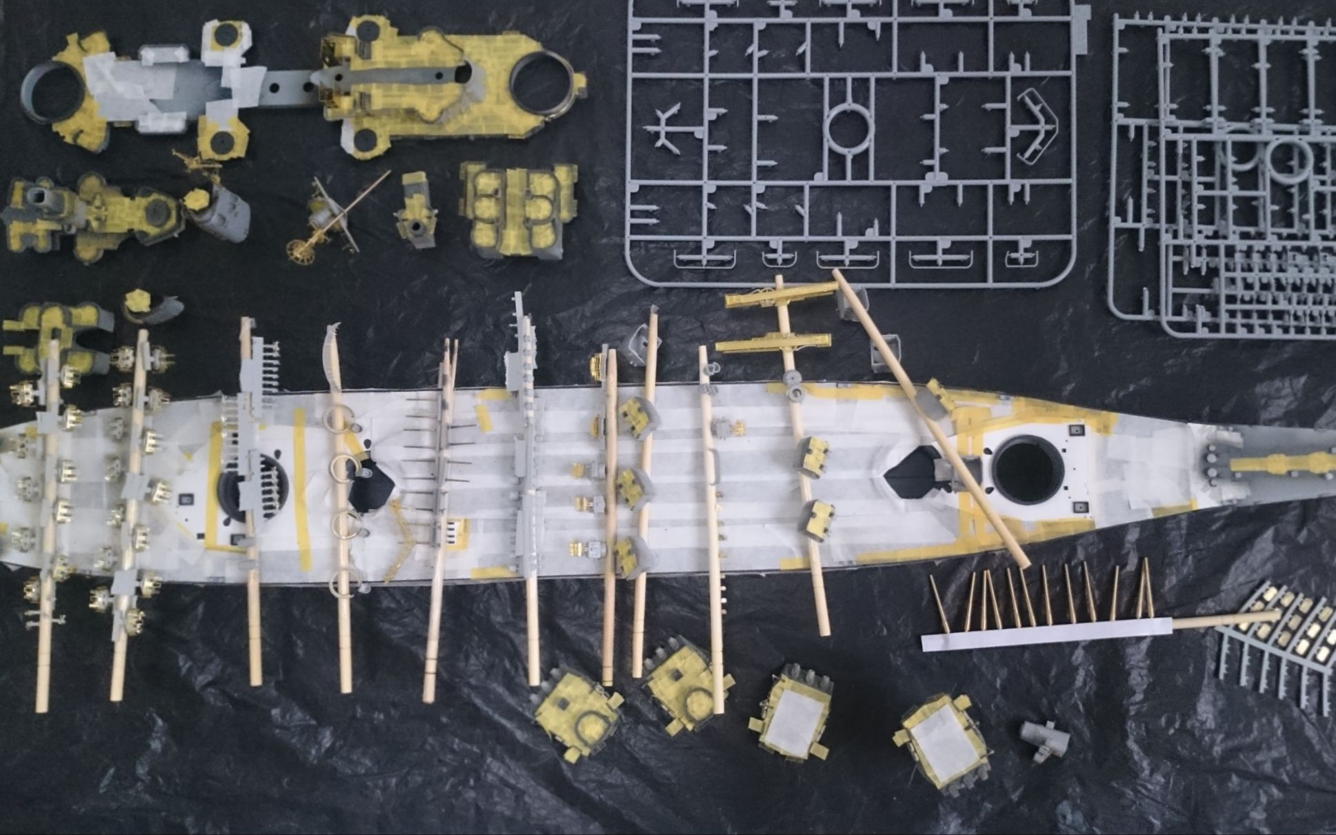 【模型制作】喷漆大串烧请放心食用,1/350蒙大拿制作(第十八期上)