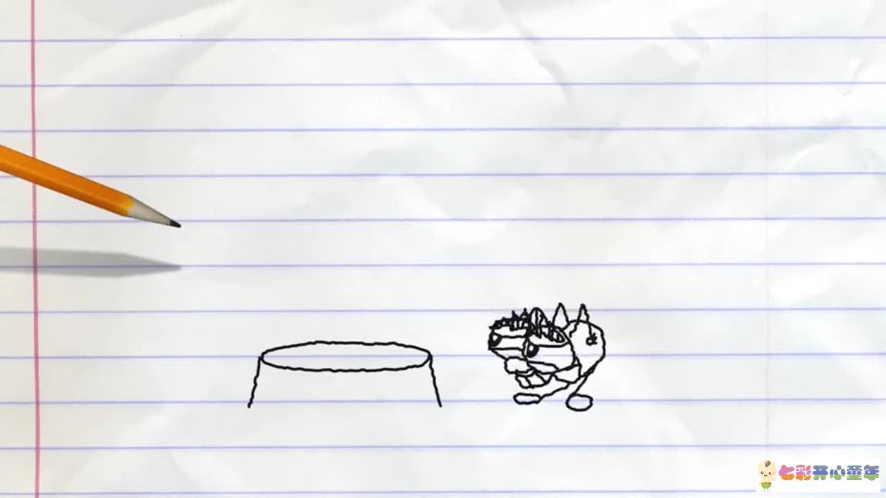 阿呆参观动物园,结果自己被关进去了,铅笔画游戏