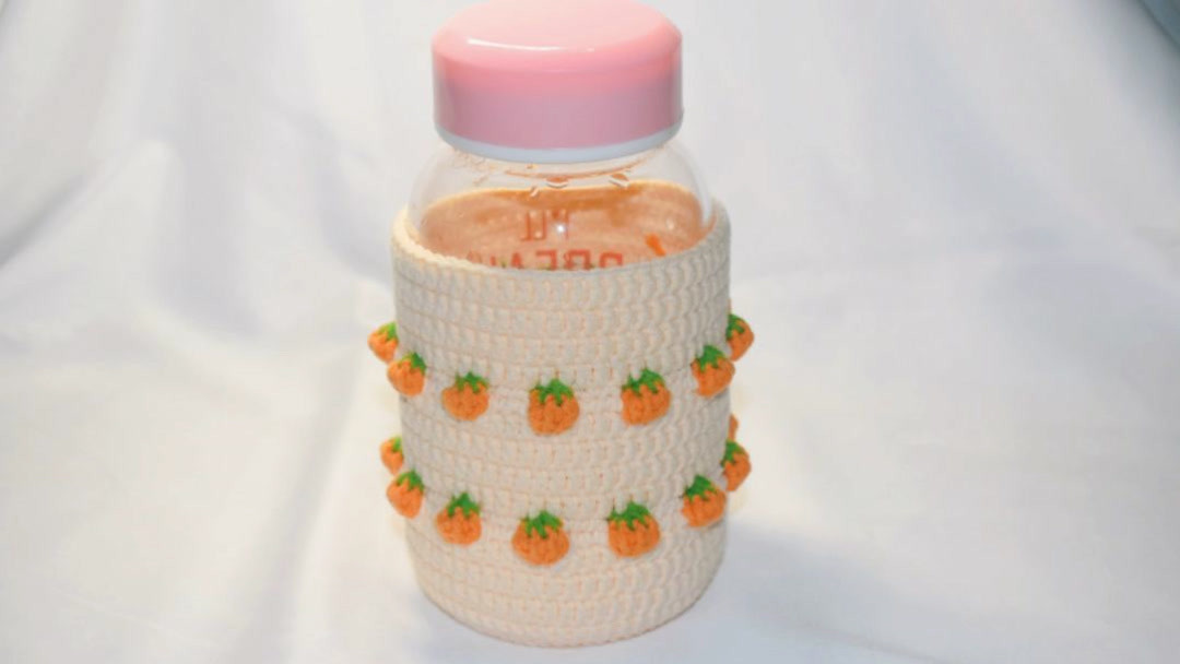 【钩针编织教程】小橘子杯套