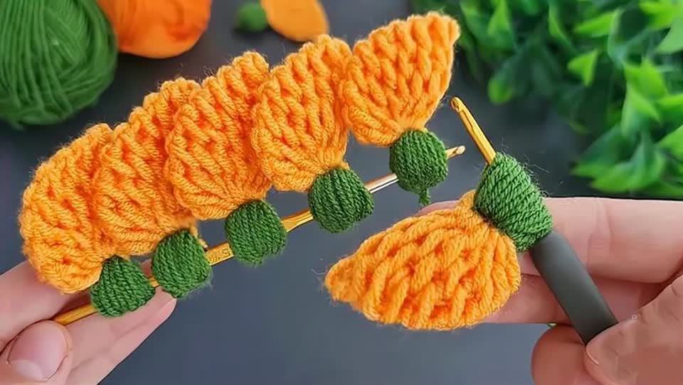 神奇的花朵编织法,家里旧毛线赶紧利用起来,成品好看更好用