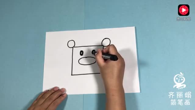 简笔画,幼儿园老师教小班小朋友画小熊,孩子们一学就会