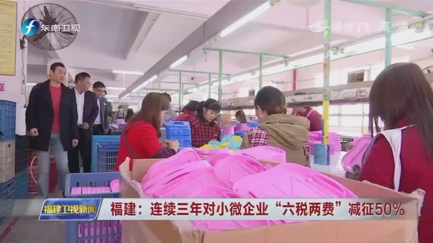 福建:连续三年对小微企业“六税两费”减征50%
