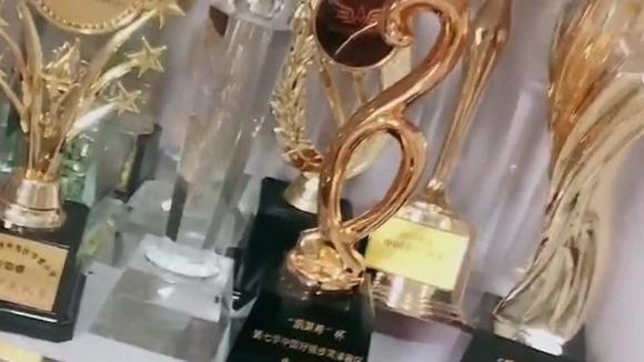 宋小睿正在写作业,妈妈展示的奖杯和奖状,真是开眼了!