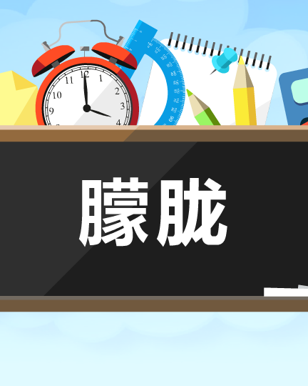 朦胧:物体的样子模糊