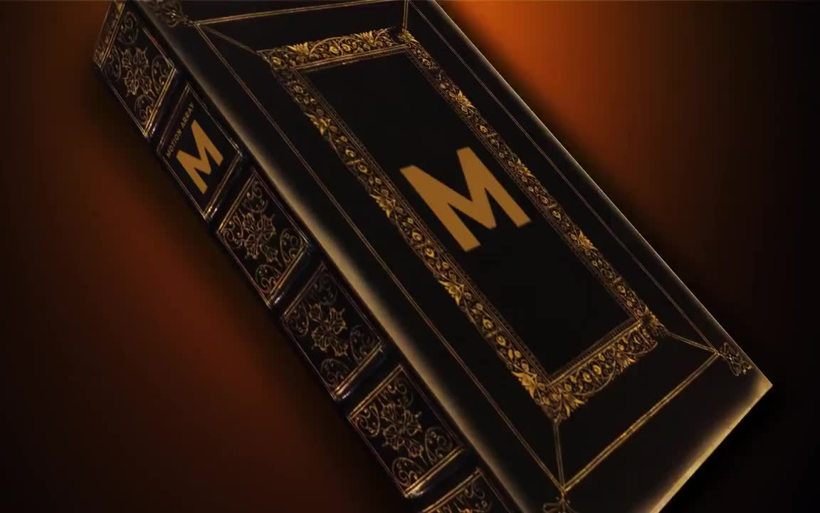 AE模板-古老手册书籍翻页效果的视频模板