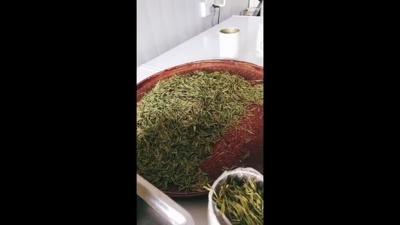 很认真的小姐姐,大早上就打电话喊我装茶,为富硒茶代言