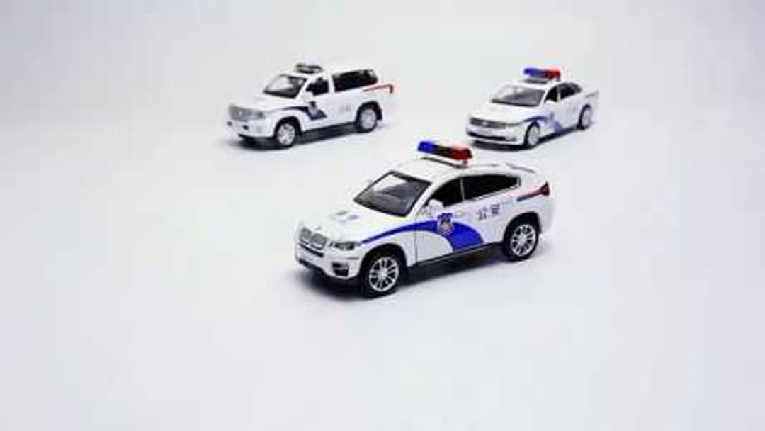 仿真宝马X6警车合金车模小孩玩具小汽车合金车儿童回力汽车模型
