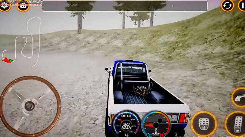 好玩的游戏:驾驶皮卡车闯关了,路上好大雾气啊