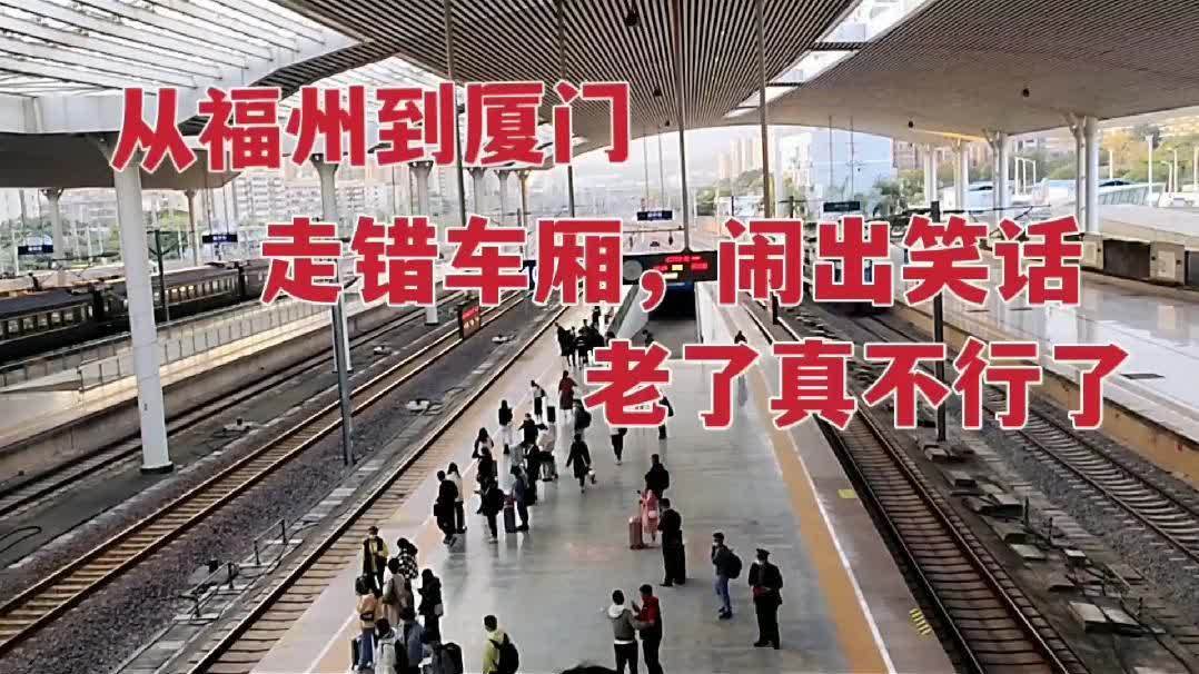 从福州坐高铁到厦门,走错车厢闹出笑话,看来老了真不行了!