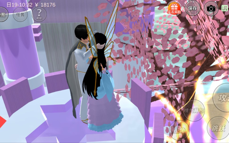 兔仙儿变身公主与兔英灵参观城堡【樱花校园模拟器】