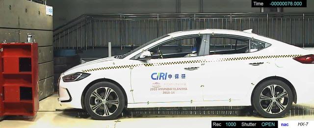 北京现代 领动 中保研低速碰撞测试