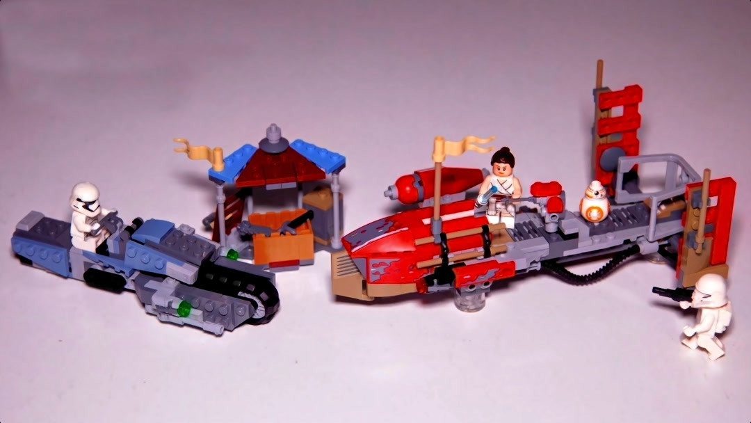 乐高星球大战75250 建造飞车追逐动画