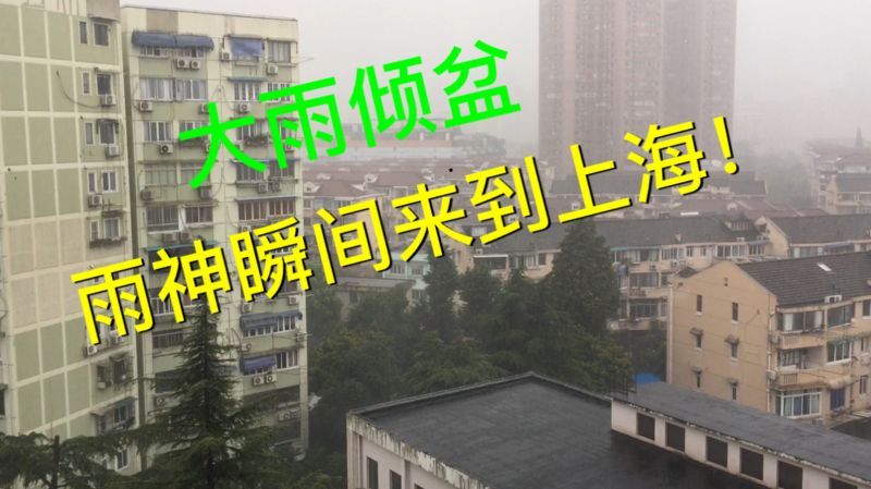 午饭后上海突然来了一场罕见大雨,伴随着电闪雷鸣,让人猝不及防