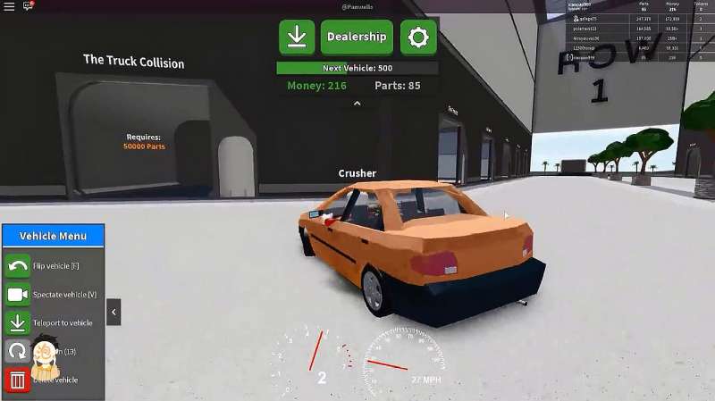 Roblox撞车模拟器把车撞了稀巴烂还能拿好多钱?小泡解说