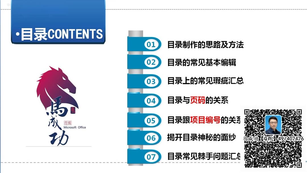 马成功Word目录制作:0前言