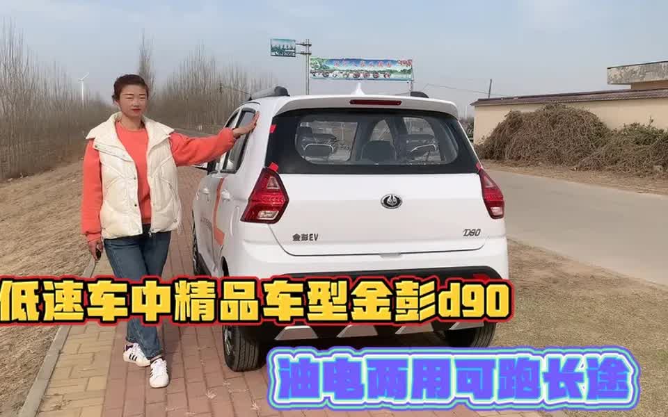 金彭D90可以油电两用跑长途的低速代步车,颜值高配置也高