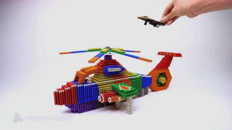 手工DIY创意:巴克球制作直升机模型,喜欢的可以试试