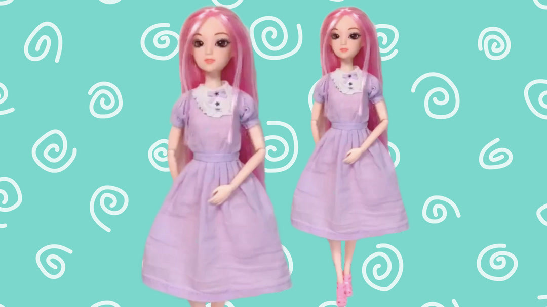 芭比娃娃的衣服不用买,学会这个方法,做出来的娃衣比买的还好看