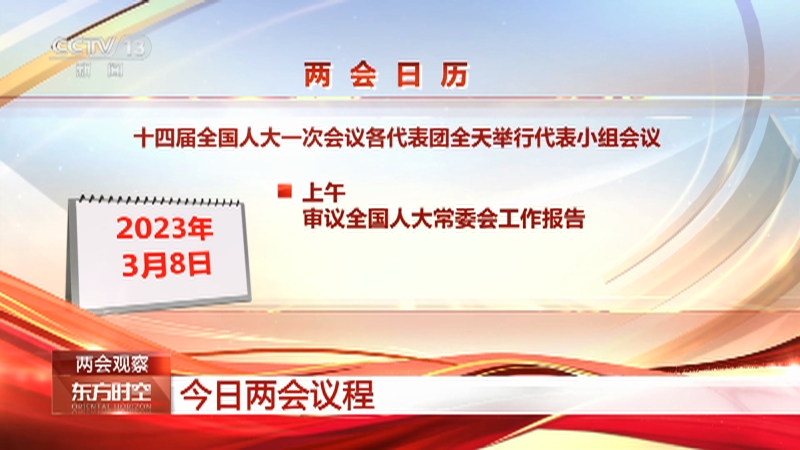 [东方时空]两会观察 今日两会议程