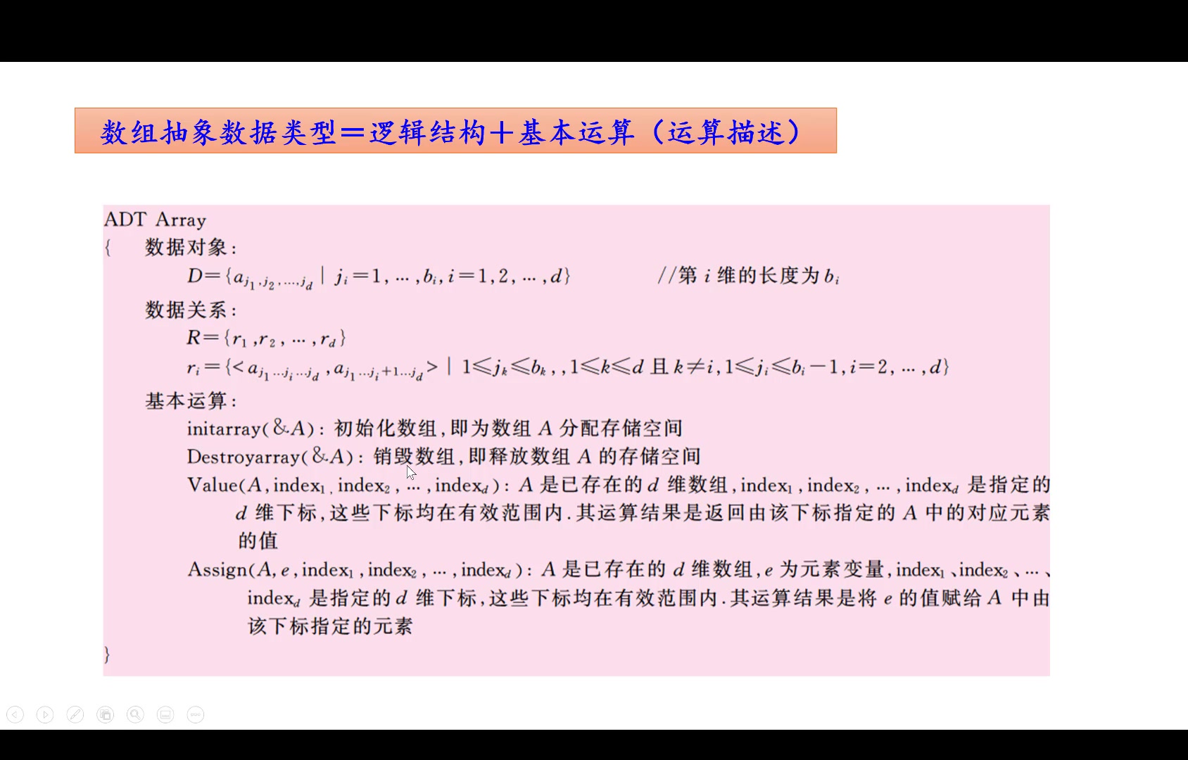 数组的逻辑结构和存储结构
