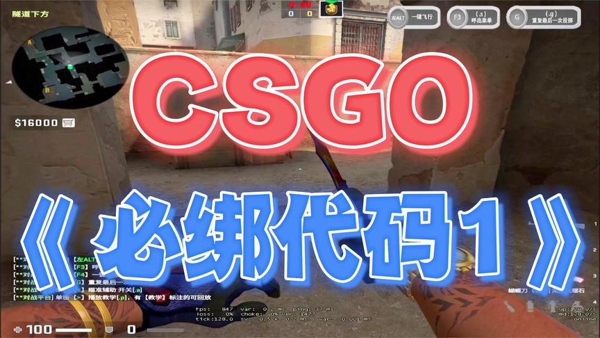 CSGO必绑代码第一期!我的手臂参数也在!艾特你老六朋友来看!