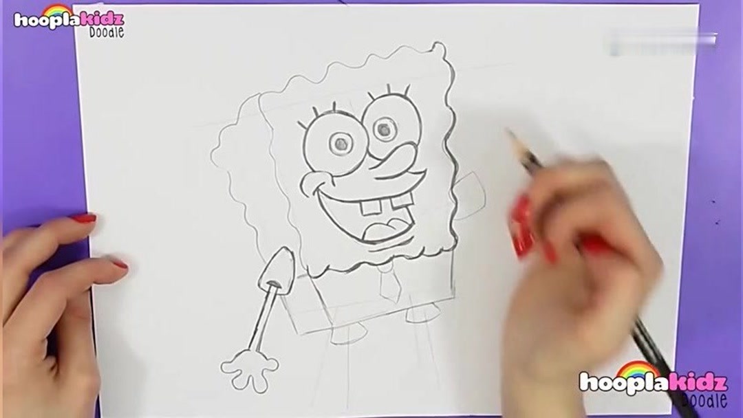 少儿简笔画教学:学习绘画海绵宝宝