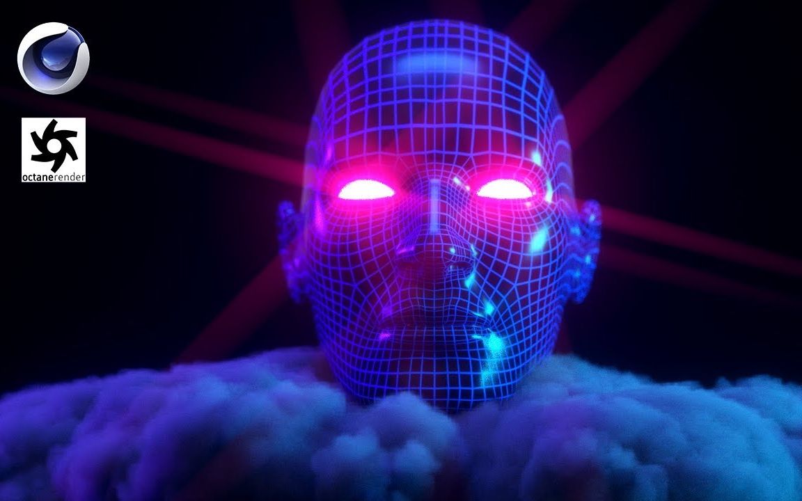 4中有创意的方式在C4D+OC中制作酷炫线框图效果