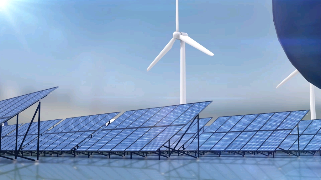 新能源低碳环保碳中和obj模型AE片头模板