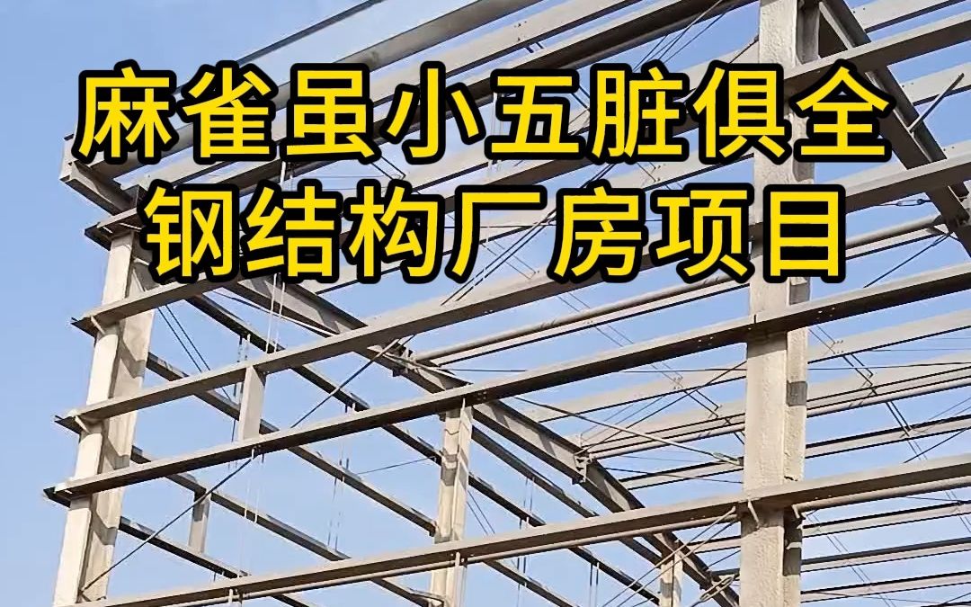 麻雀虽小五脏俱全 钢结构厂房项目#工程人 #钢结构设计安装 #钢结构...