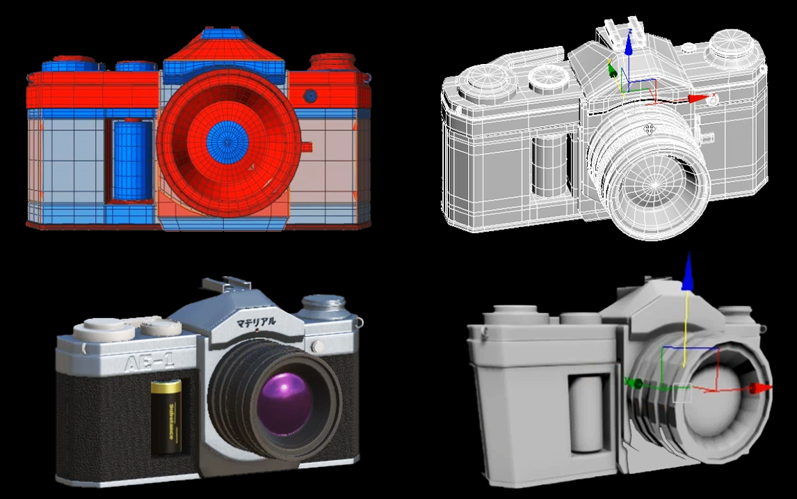 3dmax经典案例建模:真实相机镜头渲染教程,从模型到贴图再到材质,3D...