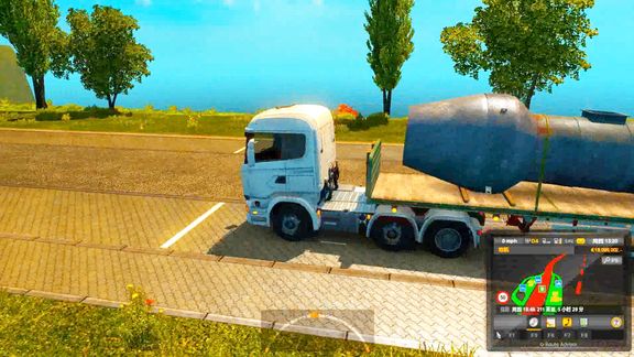 欧洲卡车模拟2:开着卡车刚出郑州服务区,前面快到亳州了