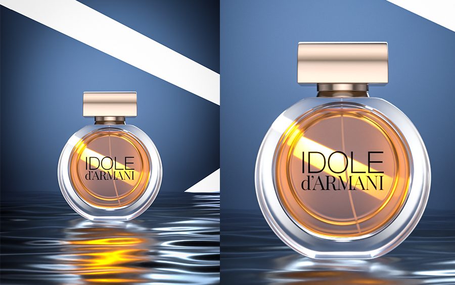 【C4D教程】兰蔻香水渲染,OC打光技巧,C4D水面效果制作