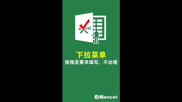excel下拉菜单,按指定要求填写,不出错