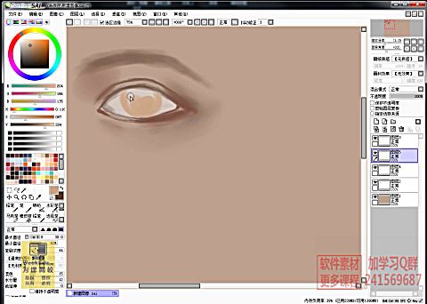 ps教程,ps学习,ps教学,影楼后期,手绘-眼睛合集3