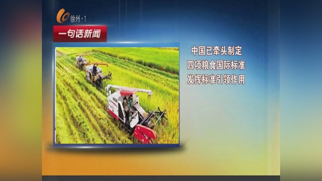 中国已牵头制定 四项粮食国际标准 发挥标准引领作用
