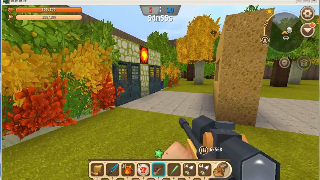 迷你世界对战小伙伴要找我单挑