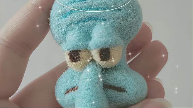 章鱼哥展示,羊毛毡视频教程